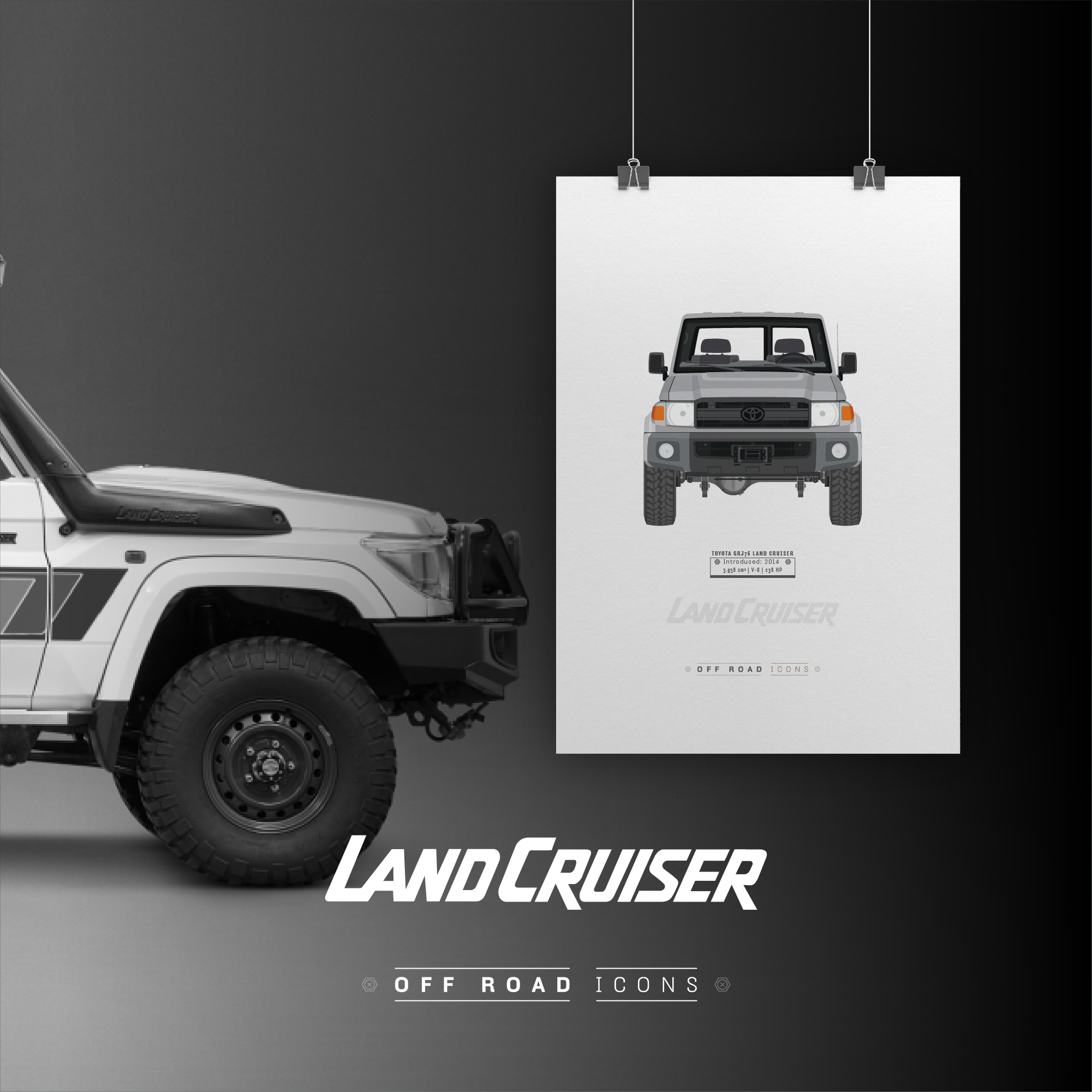GRJ76 art prints – Off-road Icons
