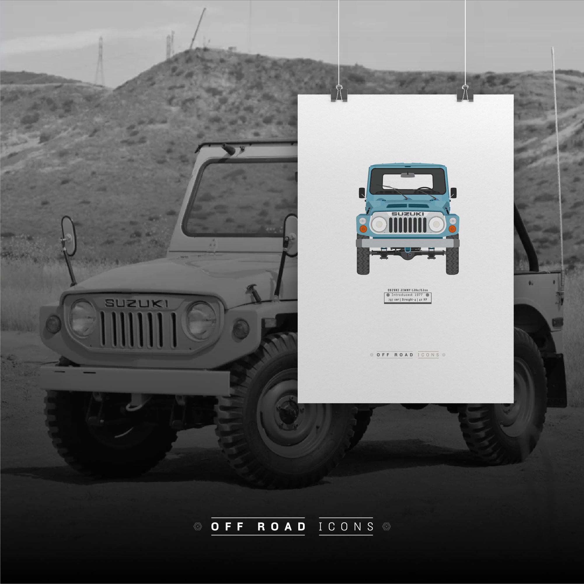 Jimny LJ80 art prints – Off-road Icons