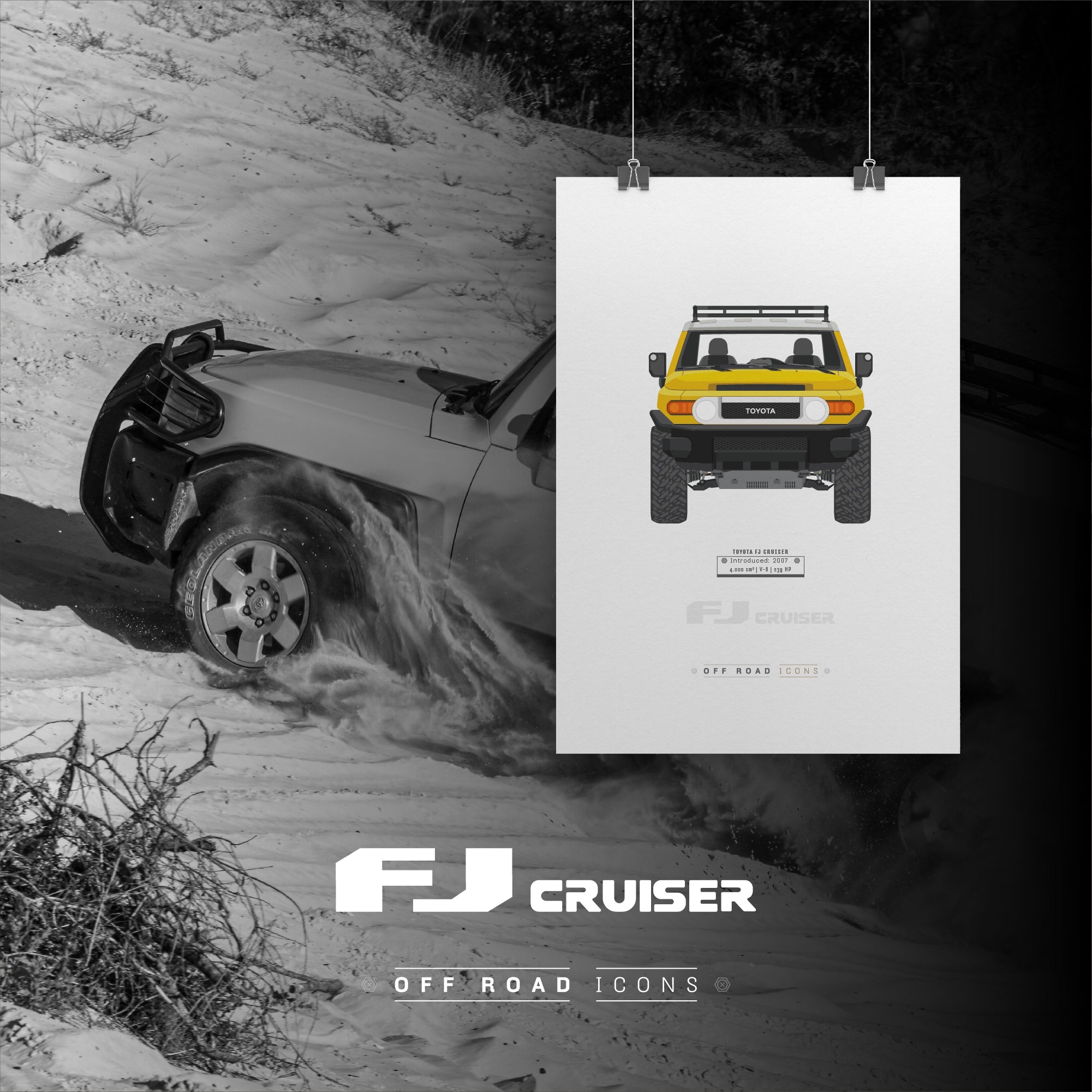 FJ Cruiser art prints – Off-road Icons